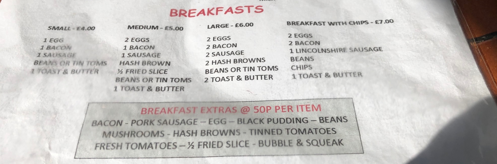 Breakfast at the Lodge Farm Cafe