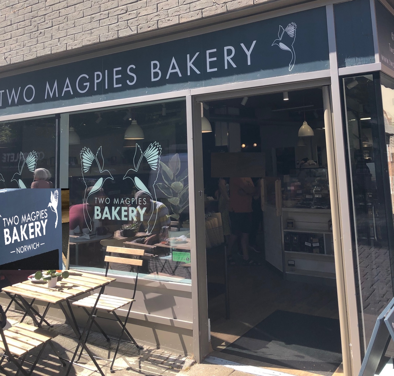 Breakfast at the Two Magpies Bakery in Norwich