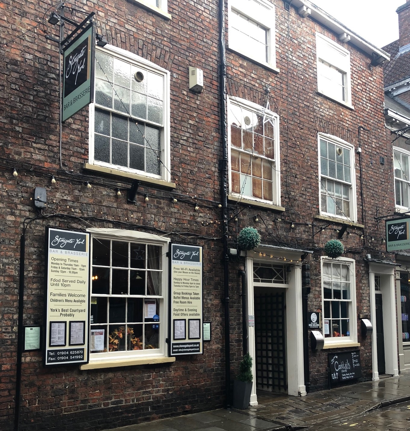 Pies at Stonegate Yard in York