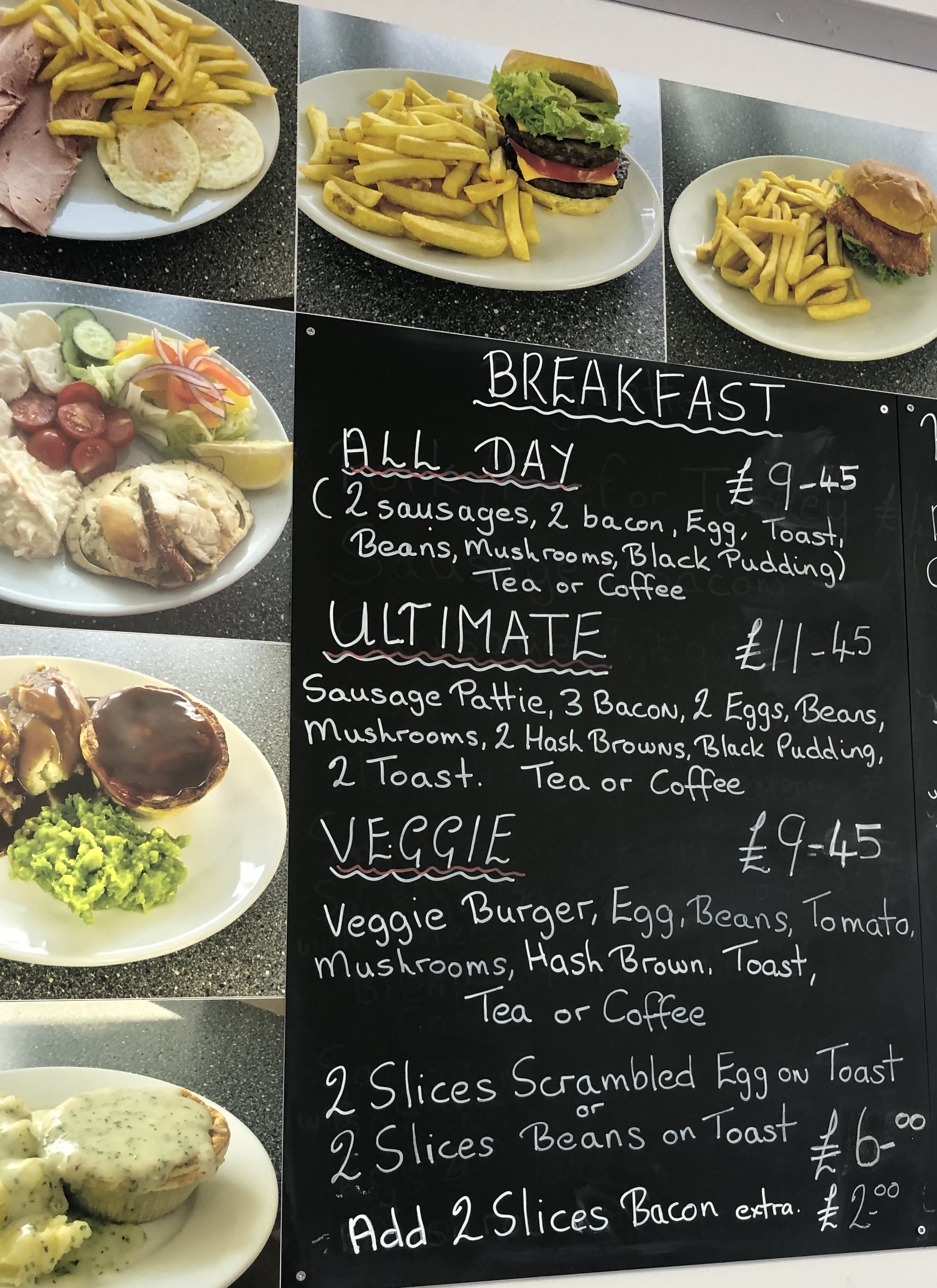 Breakfast at Norfolks Pie Man in Sheringham