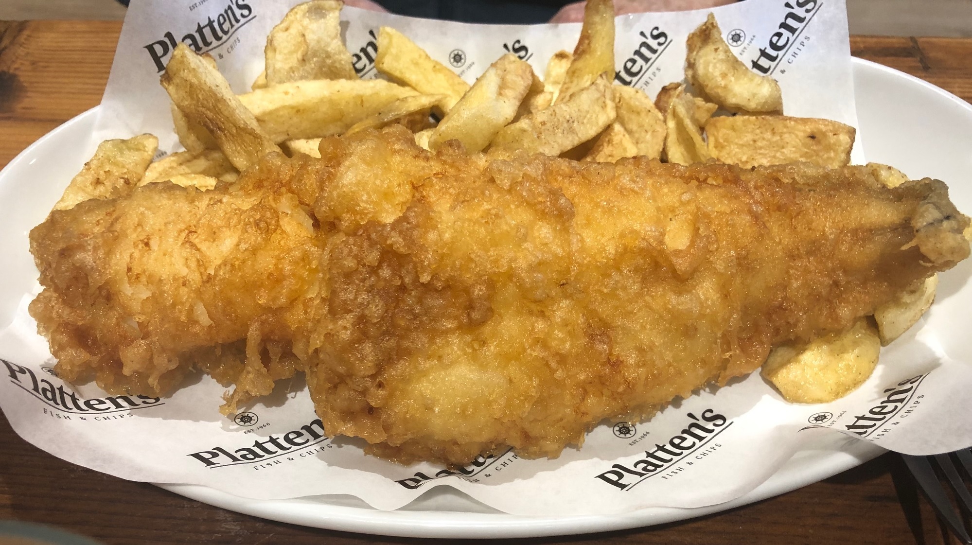Fish and Chips at Platten’s in Wells Next the Sea