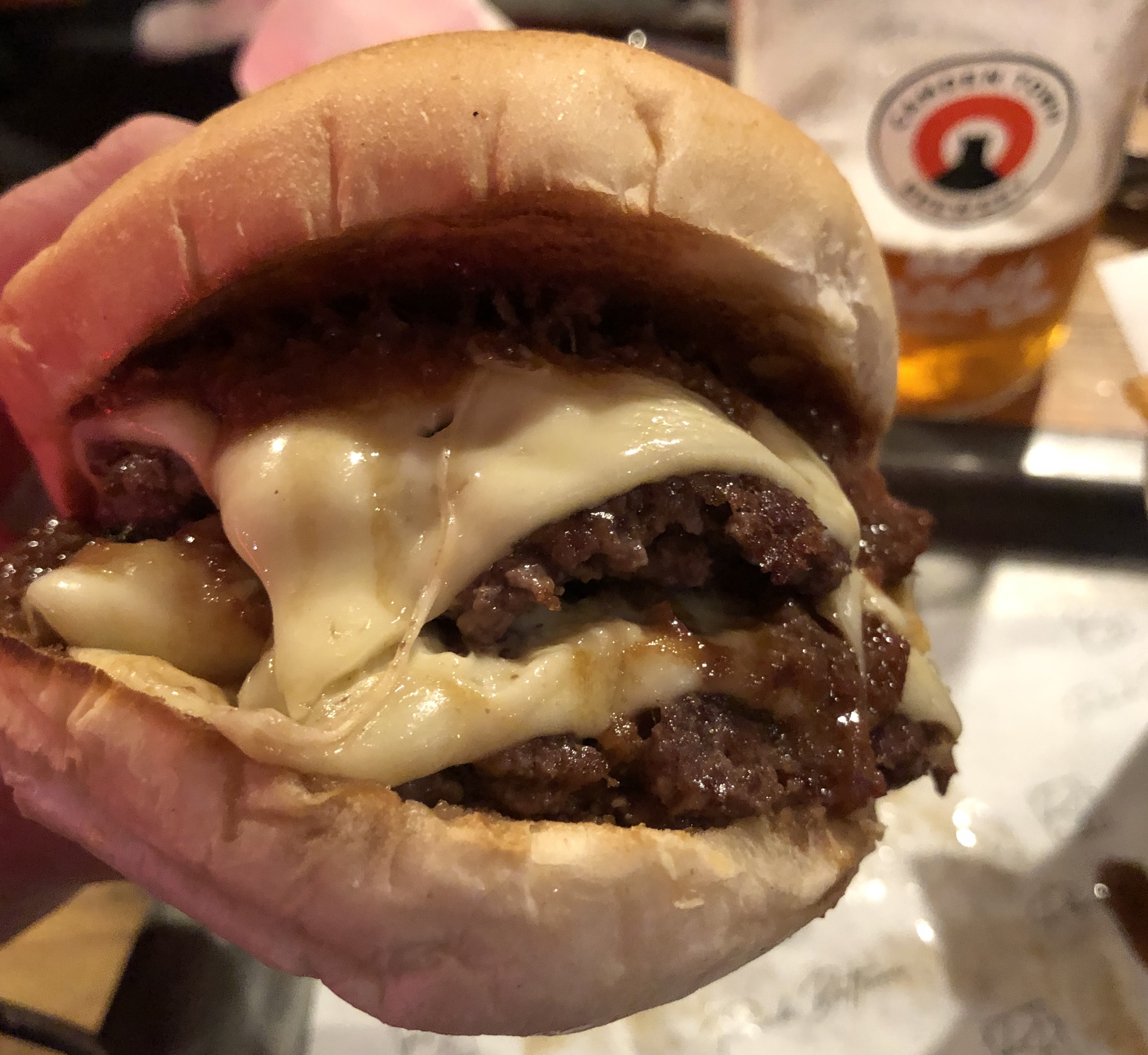 Smash burgers and Katsu Chicken at Rock Bottom in Teignmouth